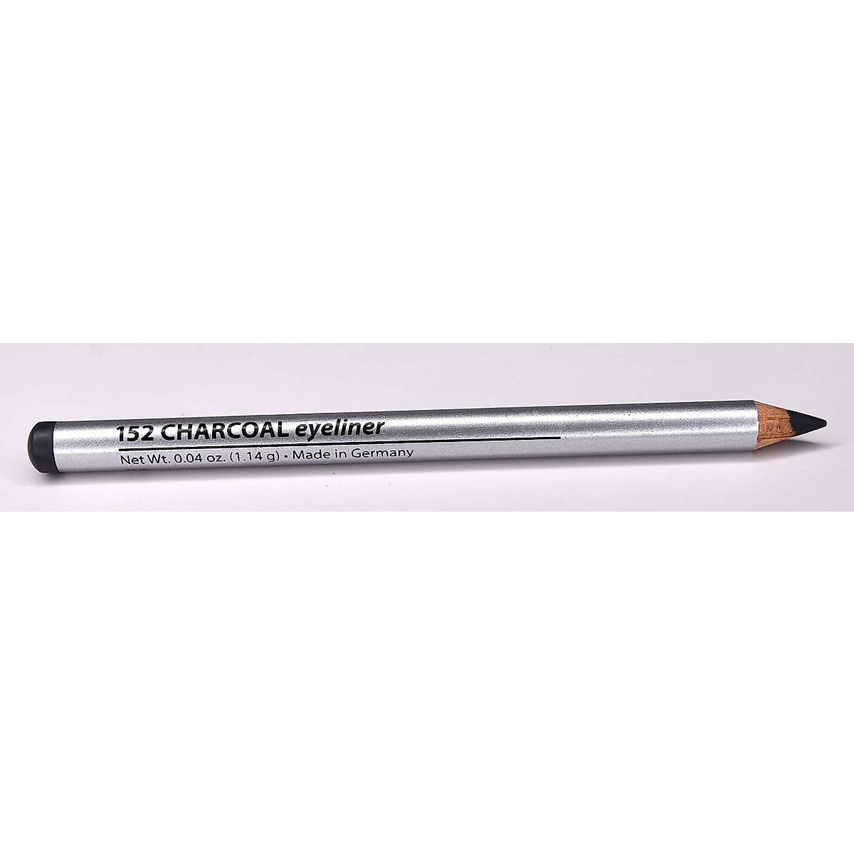 Pure Ziva Charcoal Dark Matte Grey Gray Sexy Smoke Wooden Eyeliner Pencil, HD Professional Eye Liner Smudge Proof Highly Pigmented No Animal Testing & Cruelty Free