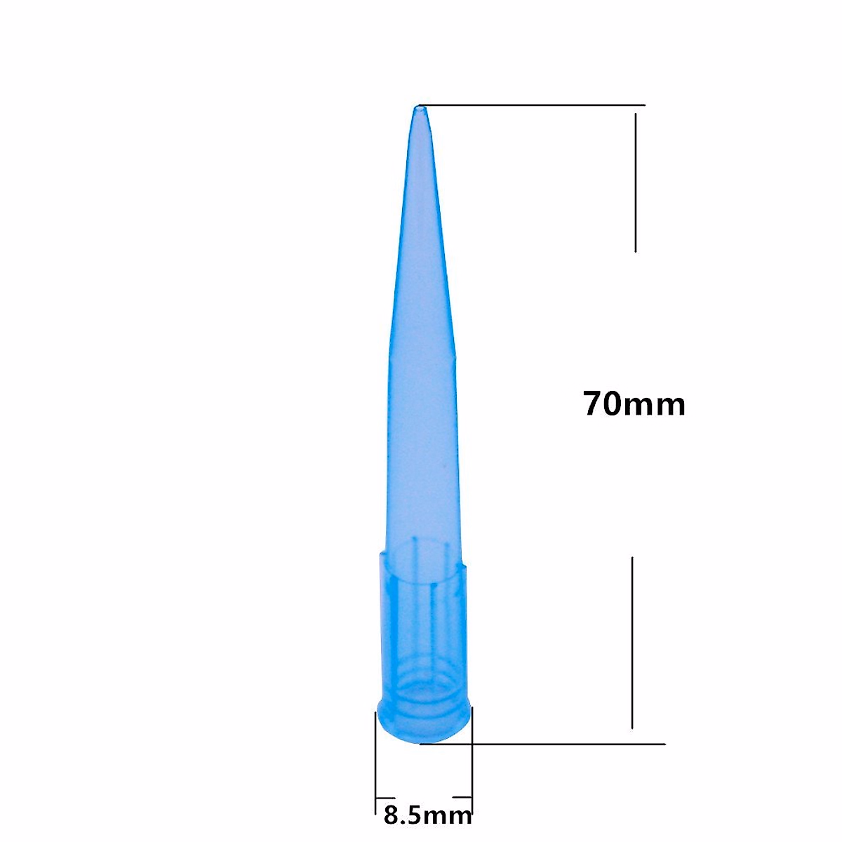 Eowpower 500 Pieces Clear Blue 1000 ul 1 ml Laboratory Lab Plastic Liquid Pipette Pipettor Tips