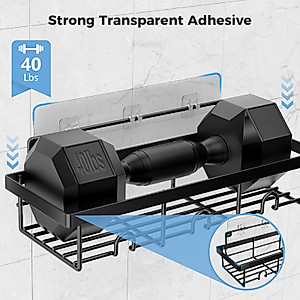 YAWSOUP Adhesive Shower Caddy,4-Pack Shower Shelf,Shower Organizer Can be Wall-Mounted Without Holes,For Shower Organizer&Bathroom Storage.