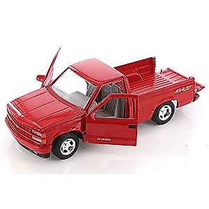 1992 Chevy 454SS Pick Up Truck, Red - Showcasts 73203 - 1/24 Scale Diecast Model Car by Motor Max