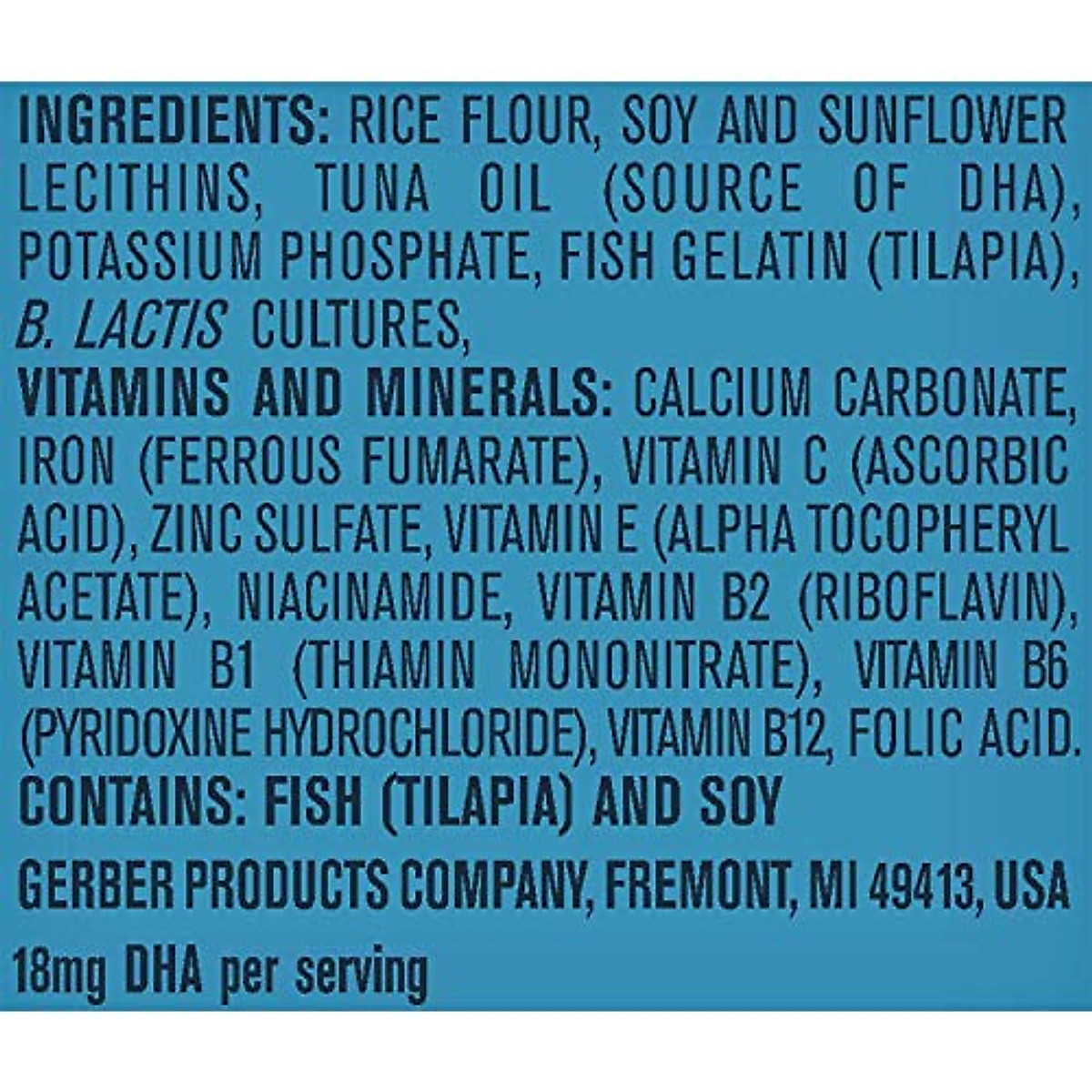 Gerber DHA and Probiotic Single-Grain Rice Baby Cereal, 8 Ounce (Pack - 1)