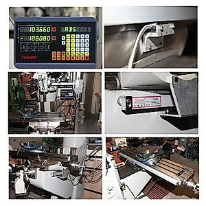 FASTTOBUY 3 Axis Digital Readout 16" 38" 20" DRO Display for CNC Wire Cutting Milling Machine with 5um Precision Linear Glass Scale 450mm+900mm+500mm,2-5 Business Days