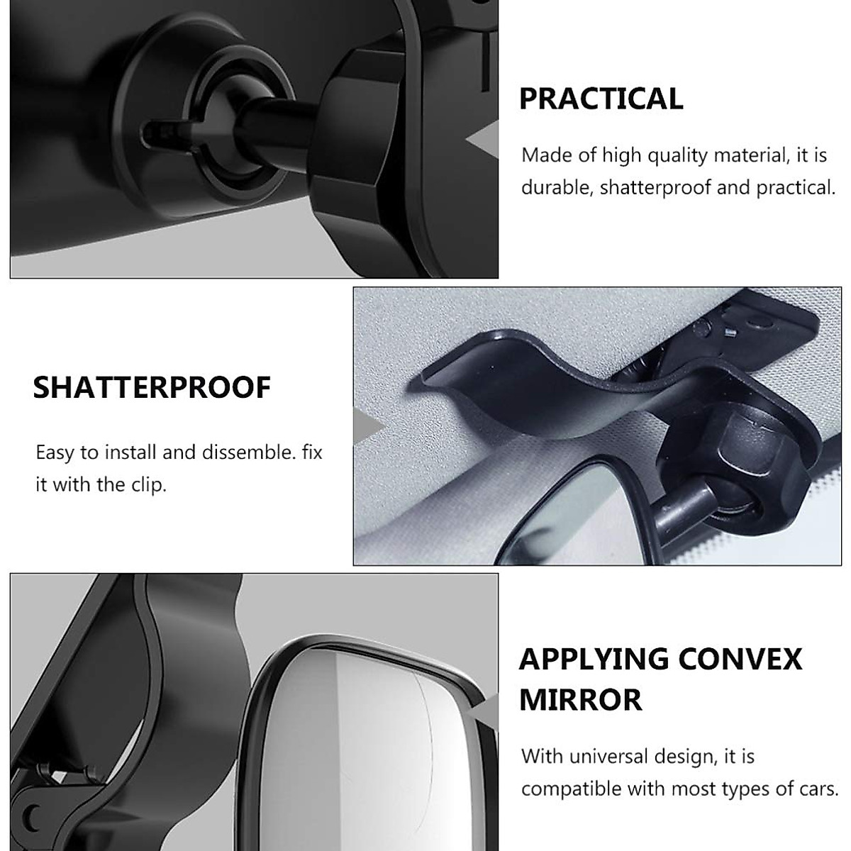 Garneck Baby Mirror for Car Back Seat 360 Wide Angle Car Mirror for Baby with Rear Facing Back Seat Full View for Toddler Children