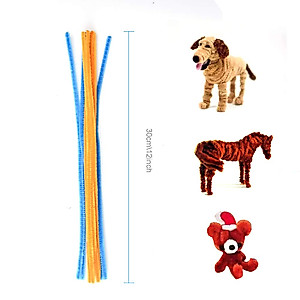 OnePine Pipe Cleaners 220 Pcs 22 Colors Chenille Stems for Arts and Crafts DIY Handmade Decoration (6 mm x 12 Inch)