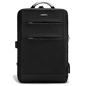 Oakisma Travel Laptop Backpack for Men Women Business School Backpacks with USB Charging Port and 14 inch-17.5 inch Computer College Student Gift(Black)