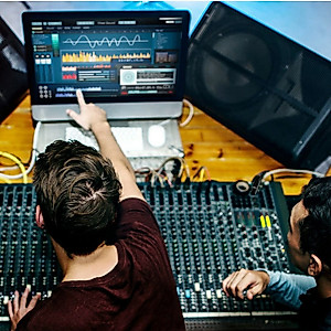 Balanced XLR Cable Female to 1/4" TRS Male - 100 Feet Blue - Pro 3-Pin Microphone Connector for Powered Speakers, Audio Interface or Mixer for Live Performance & Recording