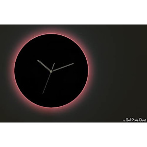 Reverse Wall Clock - Alice Hookah Smoking Caterpillar - Round Funny Clock - Backwards running Time - Counterclockwise Wall Clock - Optional RGB LED 5V Backlit