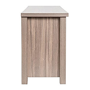 Flash Furniture Kilead Farmhouse TV Stand for up to 80" TVs-65 Engineered Wood Framed Media Console with Open Storage, 65", Gray Wash Oak