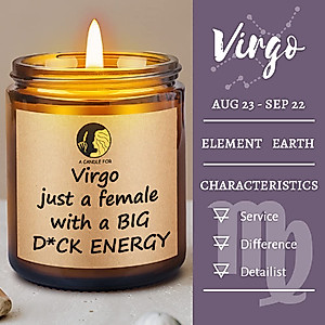 Funny Birthday Gifts for Women Men, Unique Virgo Candle Bday Gifts for Her Best Friends Woman Mom Sister Girlfriend 21st 30th 40th 50th, Fun Present for Grandma Wife Husband Frendship Ideas
