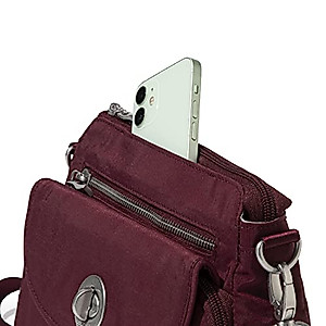 Baggallini Womens calais crossbody bag, Dark Cherry, One Size US