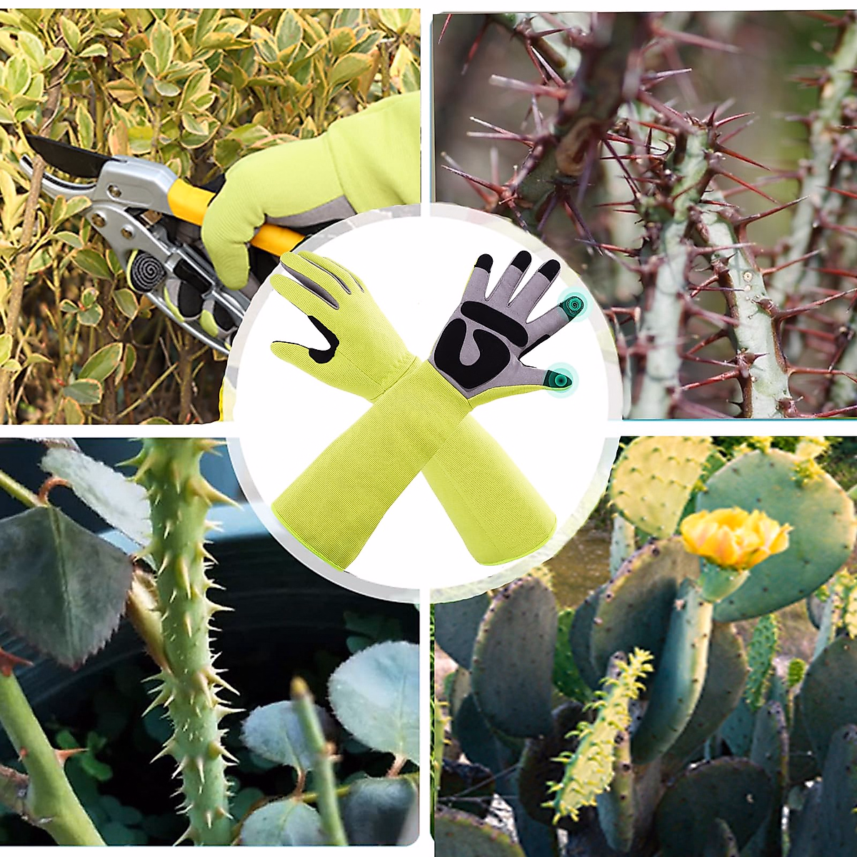 MEPEREZ 3-in-1 Gloves for Gardening, Farming & Cleaning, Stab-Proof, Non-Slip, Shock-Absorbing, Wear-Resistant, Comfortable, Breathable