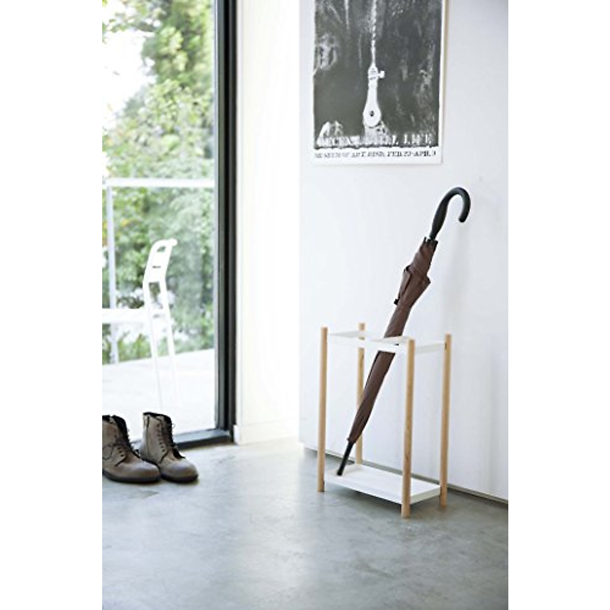 YAMAZAKI home Plain Umbrella Stand White,