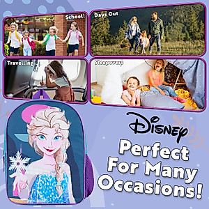 Disney Stitch Backpacks for Girls Elsa Minnie Mouse Backpack (Blue Frozen)
