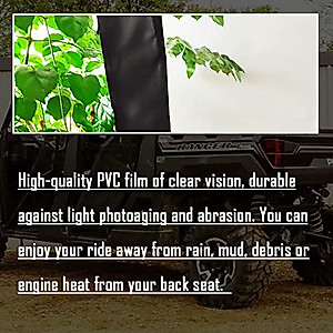 Polaris Ranger Rear Window XP 1000 900 PVC Waterproof Instant Rear Windshield Compatible with 2017-2023 Polaris Ranger XP 1000 900 / Crew