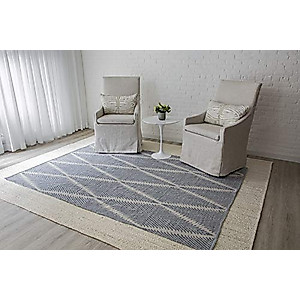 Erin Gates by Momeni River Beacon Denim Hand Woven Indoor Outdoor Area Rug 2' X 3'