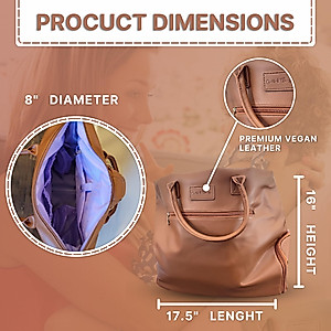 Iris & Ella Vegan Leather Breast Pump Bags - Spectra Pump Bag with Laptop Pocket - Convertible Breast Pump Travel Bag & Shoulder Bag - Stylish & Functional Pumping Bag for Working Moms