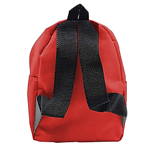 Teak Tuning Fingerboard Backpack Case, Red - 5" x 3.75" - Miniature Canvas Bag for Tuning Travel & Storage