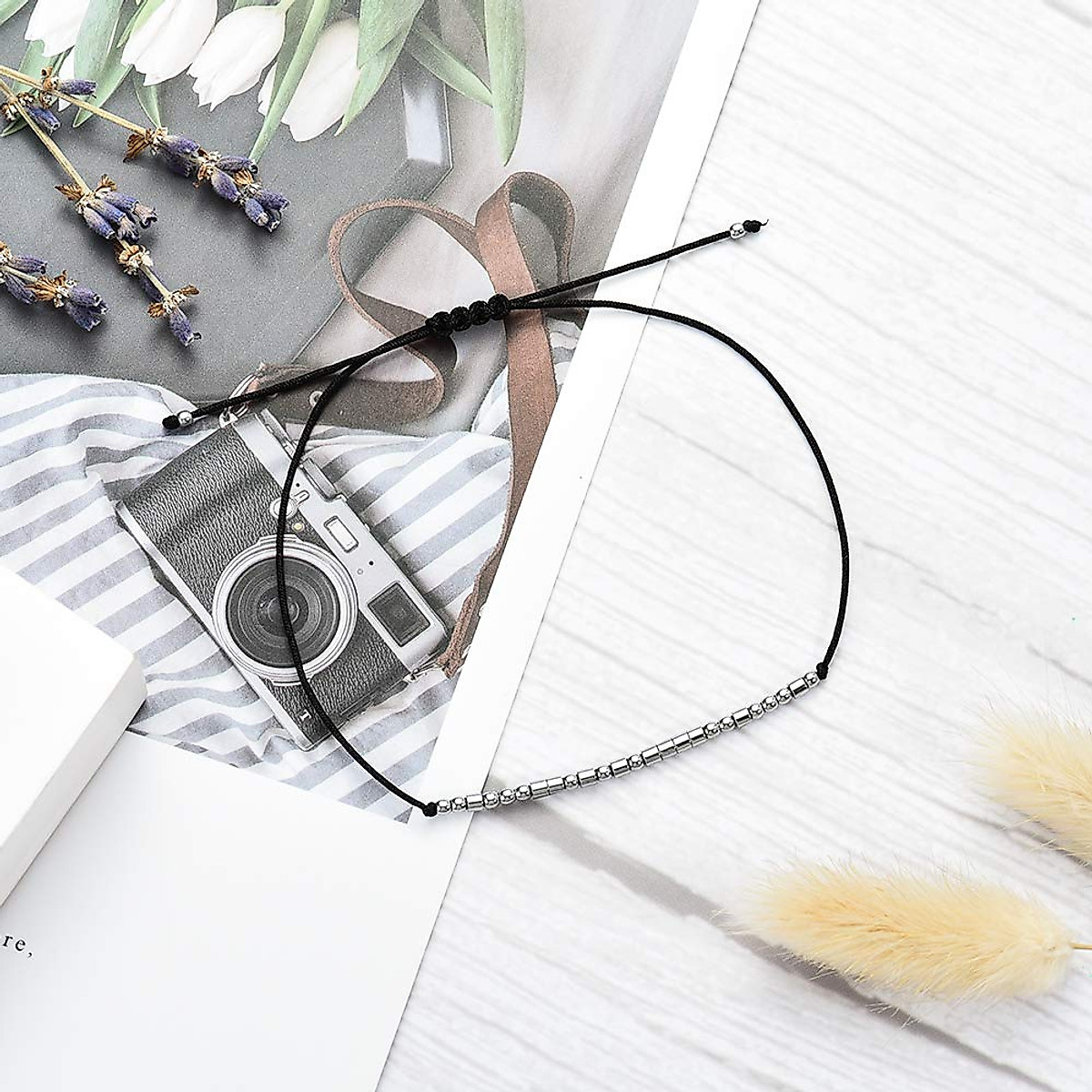 Tarsus White Elephant Gifts, Morse Code Bracelets Jewelry Gifts for Women Men Best Friend