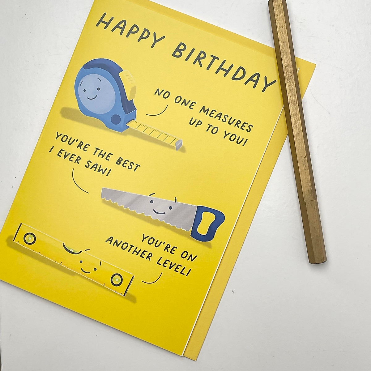 Old English Co. Humorous Birthday Card for Dad - Funny Do It Yourself Tools Birthday Card for Him - Mr Fix It Birthday Card for Men | Blank Inside with Envelope