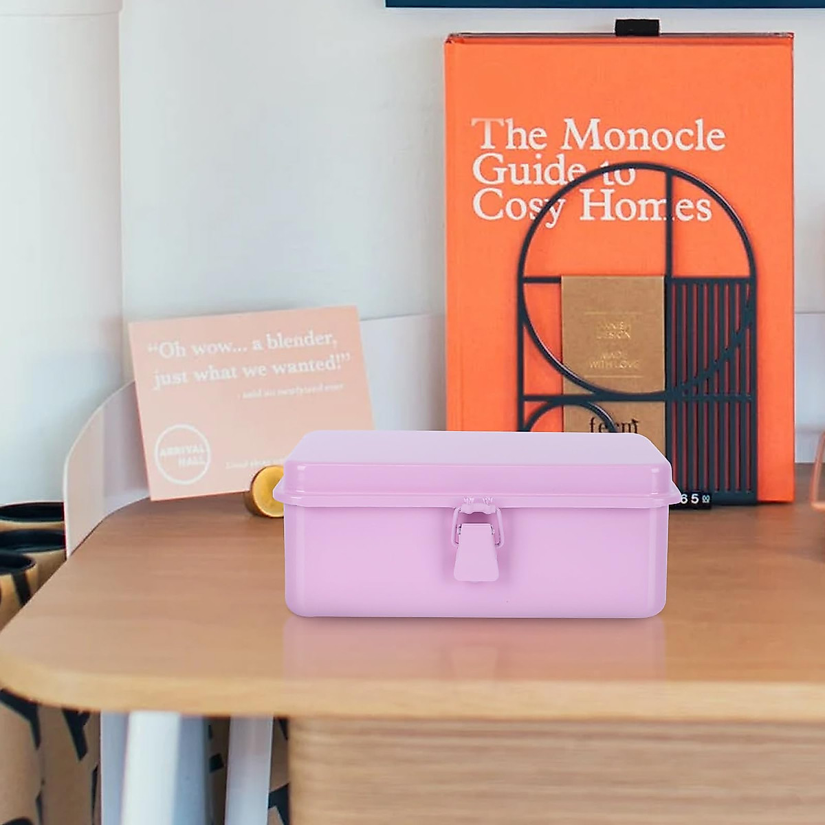 Cabilock 1pc Box Snack Metal Nesting tins Drawer Box Storage Rack Household Trash Box Simple Sundries Holder Storage Container Hinge Tray Mini Hinges Rectangle Jewelry Box Seal