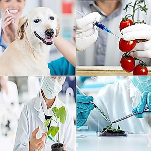 10 Pack 5ml Plastic Syringe with Needle, Syringe for Liquid, Oral, Scientific Labs, Measurement, Dispensing, Feeding Pets, Oil or Glue Applicator, Individually Wrapped (5 ML)