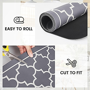 WISELIFE Dish Drying Mat Super Absorbent Drying Mat Large Dish Drying Mats for Kitchen Counter Easy clean Dish Mat Kitchen Drying Mat 15" x 18" Grey