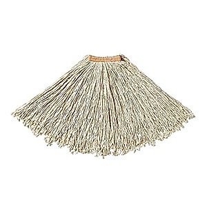 Rubbermaid Commercial Products Dura Pro Premium Cut End Cotton Mop, White, Heavy Duty Cotton Industrial Wet Mop For Floor Cleaning Office/School/Stadium/Bathroom, Pack of 12