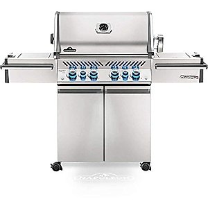 Napoleon PRO500RSIBPSS-3 Prestige PRO 500 BBQ Propane Gas Grill, sq.in. + Infrared Side and Rear Burners, Stainless Steel