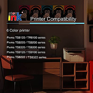 starink Compatible Ink Cartridge Replacement for Canon 280 281 XXL PGI-280XXL CLI-281XXL for Pixma TS8320 TS9120 TS8220 TS8120 TS9100 TS8300 TS8200 TS8222 TS8322 Printer(PGBK/PB/BK/C/M/Y) 6-Pack