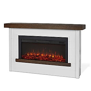 Bernice Landscape Electric Fireplace in White by Real Flame