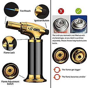 MGahyi Cocktail Smoker Kit with Torch(Without Butane) 4 Flavors Wood Chips for Drink Smoker,Old Fashioned Smoker Kit for Bourbon/Whiskey,Ideal Gifts for Men,Dad,Husband，Valentine's Day Gift (B)