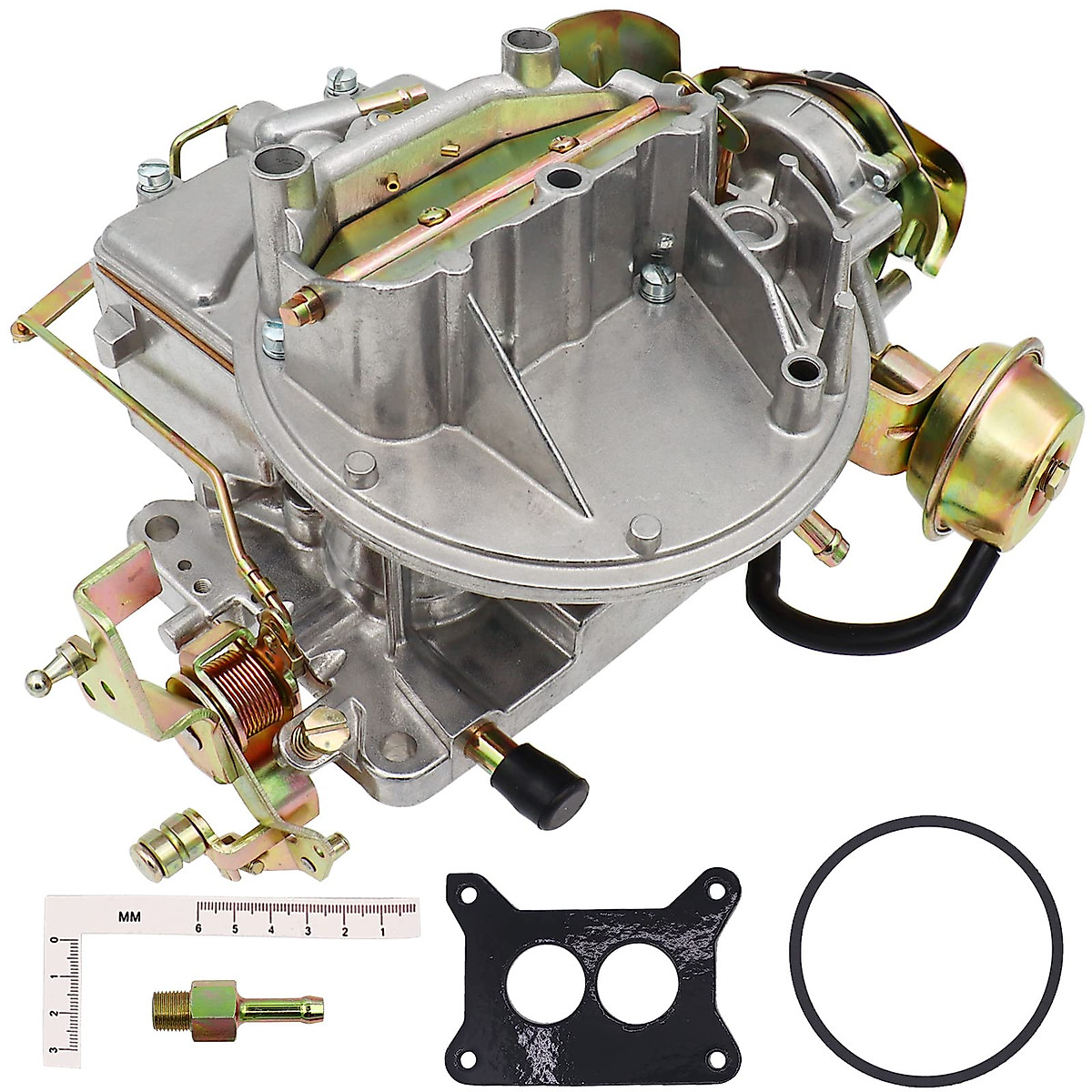 Condgreemee 2 Barrel Carburetor Carb 2100 Carburetor 2150 Carburetor Fits for Ford 289 302 351 Cu Jeep Engine F100 F250 F350 with Electric Choke,Replace Motorcraft/Autolite 2100 2150