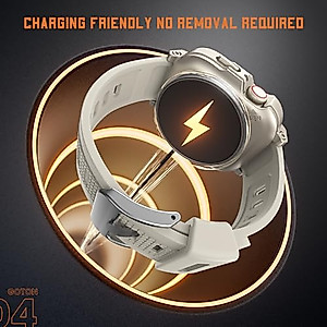 Goton [3 in 1] Waterproof Case and Band for Apple Watch Series Ultra 49mm with Tempered Glass Screen Protector, 360° Protective Hard PC Front/Back Bumper