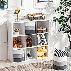 YOUDENOVA Rope Storage Baskets Set of 3 - Stylish Woven Baskets with Reinforced Handles for Effortless Toy Storage and Baby Gift Organization in Nursery, Living Room, and Bedroom