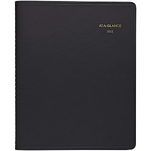 2022 Daily Appointment Book & Planner by AT-A-GLANCE, 8-1/2" x 11", Large, 24-Hour, Black (7021405)