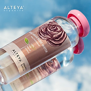 Alteya Organics Rose Water Natural Facial Toner, 17 Fl Oz/500mL Pure Bulgarian Rosa Damascena Flower Water,Award-Winning Moisturizer BPA-Free Bottle with Reducer