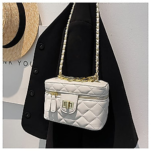 YBNGUAA 2022 New Diagonal Bag - Shoulder for Women, Lingge embroidery fashion handbag/Leather Ladies Handbag (D)