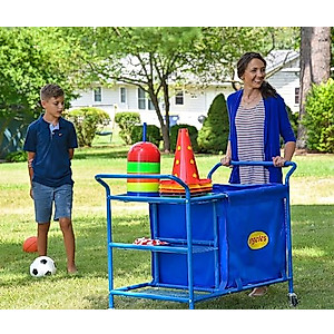 Angeles Rolling Ball Cart, Gym Sports Equipment Storage, Rolling Utility Cart