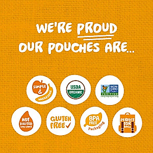 Pumpkin Tree Peter Rabbit Organics Apple and Peach, Fruit Snack Squeeze Pouch, 4 Ounce (Pack of 10)