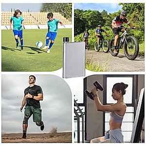 Flat Water Bottles Bulk, 6 Pack 16oz Personalized Clear Water Bottles with Narrow Mouth, Plastic, Leak Proof & Lightweight DIY Gift for Women Men Aunt Teacher Nurse Sports Travel Gym Hiking