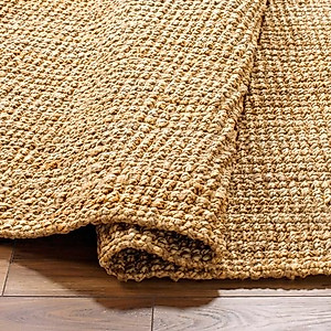 Hauteloom Ilana Jute Living Room, Bedroom Area Rug - Transitional, Traditional - Faded Driftwood,Chocolate Brown,Dark Brown - 8'6" x 11'6"