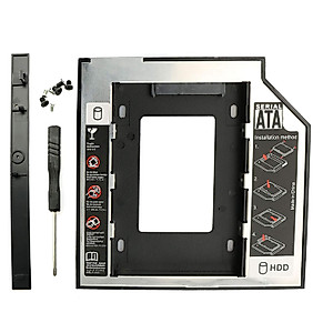 RLECS HDD SSD Caddy Adapter SATA 3.0 Interface Laptop Hard Disk Holder 9.5mm Hard Drive Mounting Bracket for CD DVD ROM Optical Bay 2.5 inch