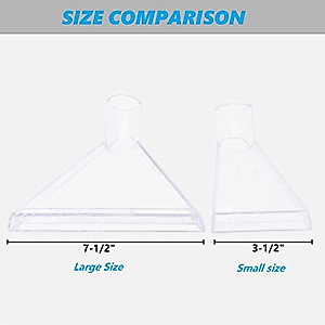 Happy Tree Universal Fits All Shop Vacs Clear Extraction Accessory Nozzle with 1-1/4" &1-7/8" & 2-1/2" Adapters for Auto Detailing, Shop Vac Extractor Attachment for 1-26 Gallon Wet Vacuum Cleaners