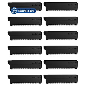 baKblade 2.0 Back Hair and Body Shaver Refill Cartridges for 2.0 and 2.0 Elite Shavers - Dryglide Technology (12 Razors Included)