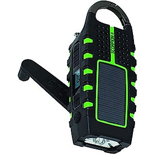 Eton - Scorpion II Rugged Multipowered Portable Emergency Weather Radio & Flashlight Green, Hand Crank, LED Flashlight, Smartphone Charger, Solar Power, 800 MAH Battery, Commitment to Preparedness