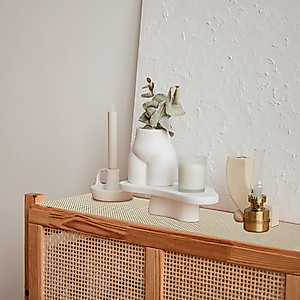 RAY STAR 12X48 Inch Shelf Liner for Kitchen Cabinets, Non-Adhesive Cabinet Liner Washable, PVC Drawer Liner for Dresser Non-Slip Bathroom Beige