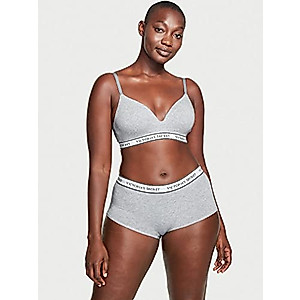 Victoria's Secret Lightly-Lined Wireless T-Shirt Bra, Medium Heather Gray, 34B