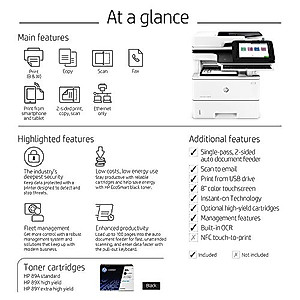 HP LaserJet Enterprise MFP M528c Monochrome All-in-One Printer with built-in Ethernet & 2-sided printing (1PV66A)
