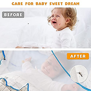 2 Pack Portable Mosquito Net Tent, Folding Mosquito Head Net, Pop Up Mosquito Tent Netting for Bedding Camping Traveling Patio (2 Pack, Large)