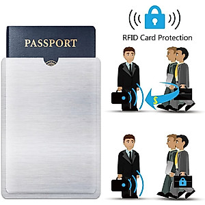 Kwetss RFID Blocking Sleeve Anti Theft Credit Card & Passport Holder Wallet Pocket - To protect your valuable information from theft (6 Passport Holder)